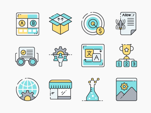 100 SEO Icon Set - Flat Icons