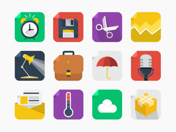 20 Free Square Icons - Flat Icons