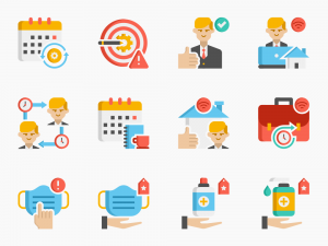 70 Back To Work Icon Set - Flat Icons