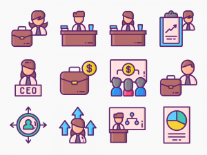 90 Business Training Icon Set - Flat Icons