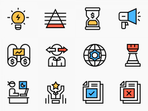 90 Company Icon Set - Flat Icons
