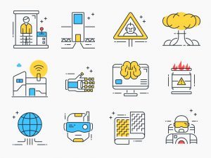 74 Futuristic Icon Set - Flat Icons