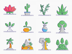 85 Plants Icon Set - Flat Icons