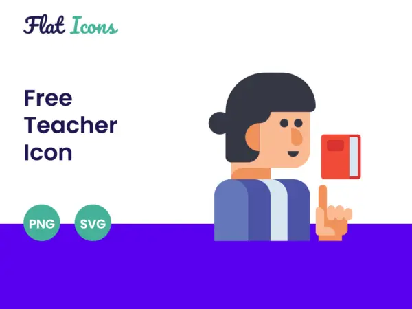Free Teacher Icon SVG and PNG - Flat Icons