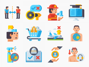 75 Quarantine Icon Set - Flat Icons