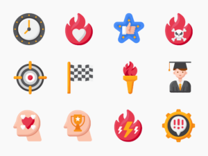 80 Motivation Icon Set - Flat Icons