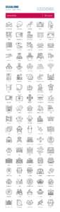 90 Amenities Icon Set - Flat Icons