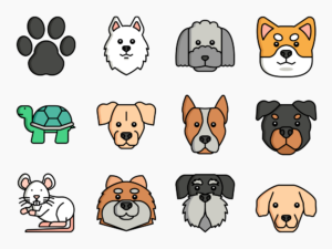 90 Pet Icon Set - Flat Icons