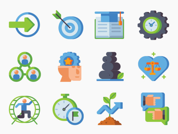 85 Vision and Mission Icon Set - Flat Icons