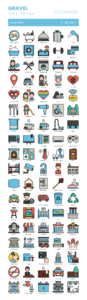 90 Conveniences Icon Set - Flat Icons