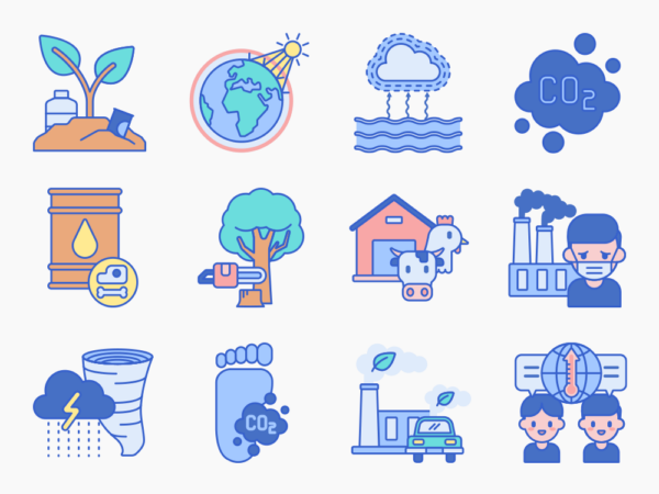 75 Global Warming Icon Set - Flat Icons