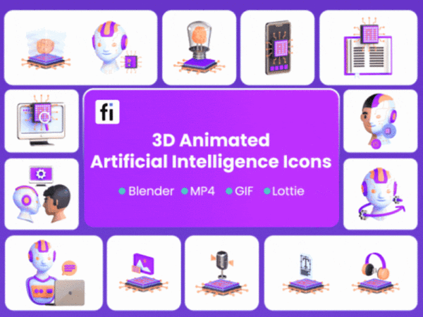 3D Animated Sales Icon Set - Flat Icons