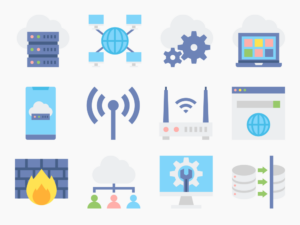 65 Cloud Computing Icon Set - Flat Icons