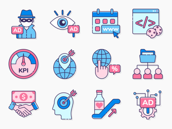 100 Advertising Agency Icon Set - Flat Icons