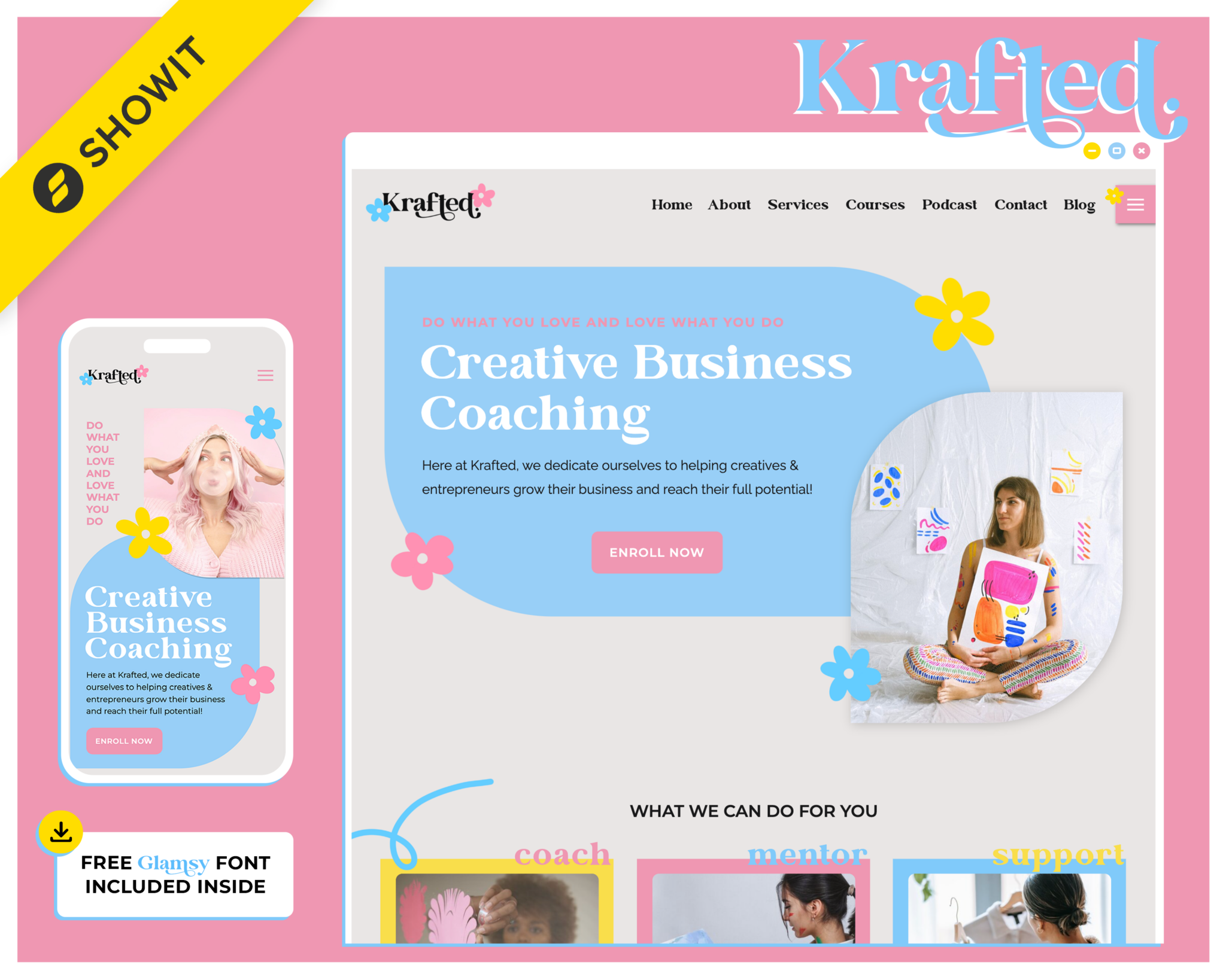 Showit Templates - Flat Icons