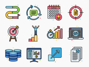 90 Agile Icon Set - Flat Icons