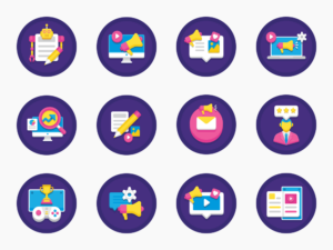 88 Digital Marketing Icon Set - Flat Icons