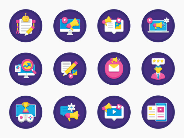 88 Digital Marketing Icon Set - Flat Icons 88 Digital Marketing Icon Set - Flat Icons