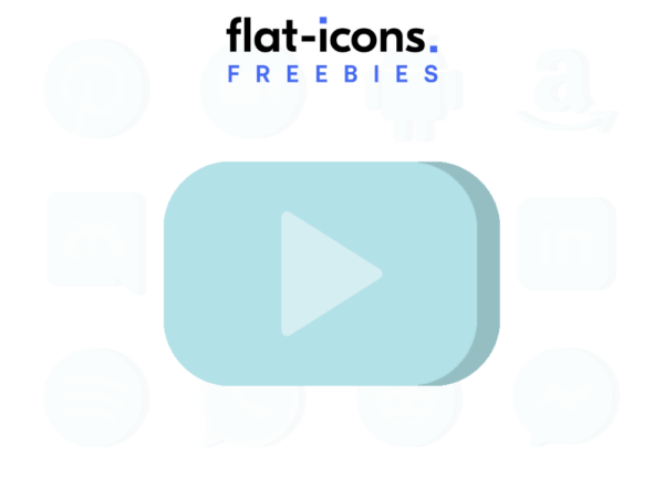 Light Blue YouTube Icon - Free - Flat Icons