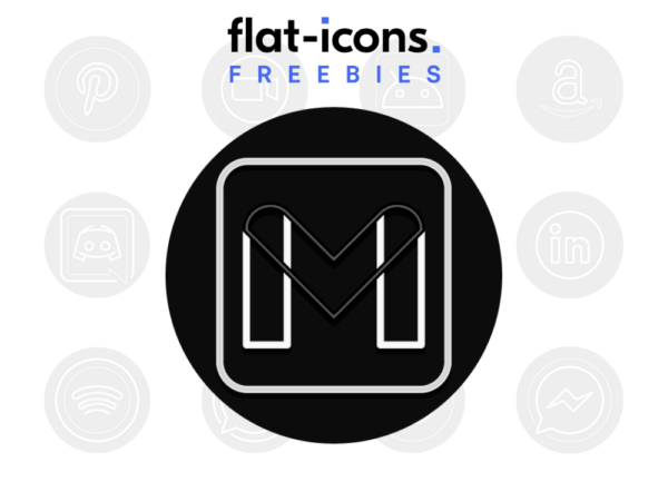 Neon Black Gmail Icon - Free - Flat Icons