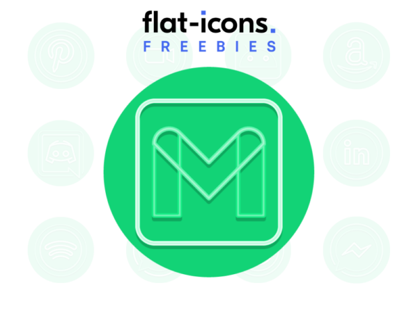 Neon Green Gmail Icon - Free - Flat Icons