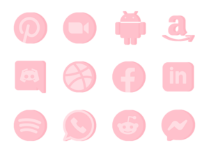 Pink App Icon Set - Free - Flat Icons