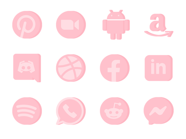 Pink App Icon Set - Free - Flat Icons