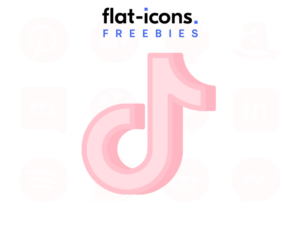 Pink TikTok Icon - Free - Flat Icons