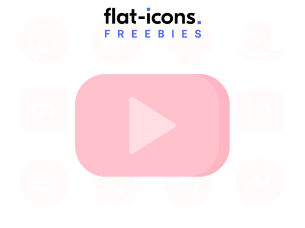 Pink YouTube Icon - Free - Flat Icons