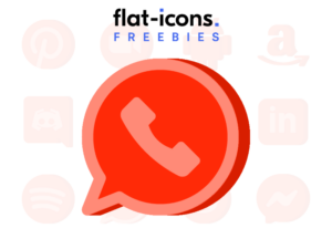 Red WhatsApp Icon - Free - Flat Icons