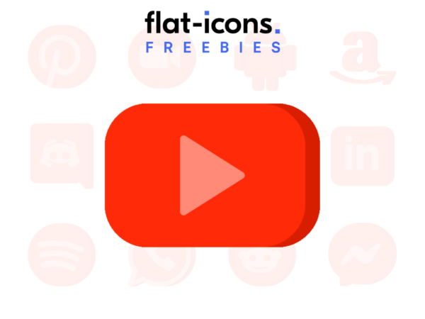 Red YouTube Icon - Free - Flat Icons