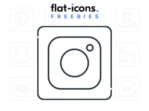 White Instagram Icon - Free - Flat Icons