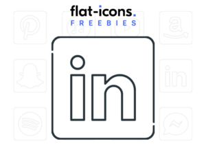 White LinkedIn Icon - Free - Flat Icons