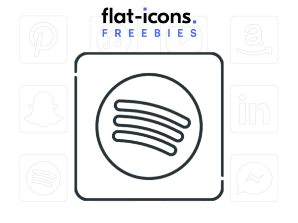 White Spotify Icon - Free - Flat Icons