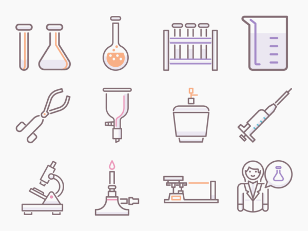 95 Laboratory Icon Set - Flat Icons