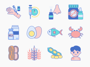 98 Allergy Icon Set - Flat Icons