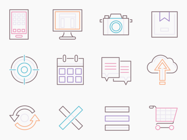 60 Interface Icon Set - Flat Icons