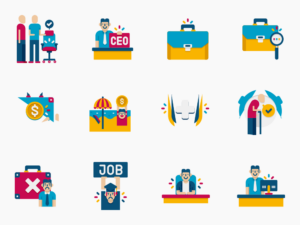 80 Job Seeking Icon Set - Flat Icons