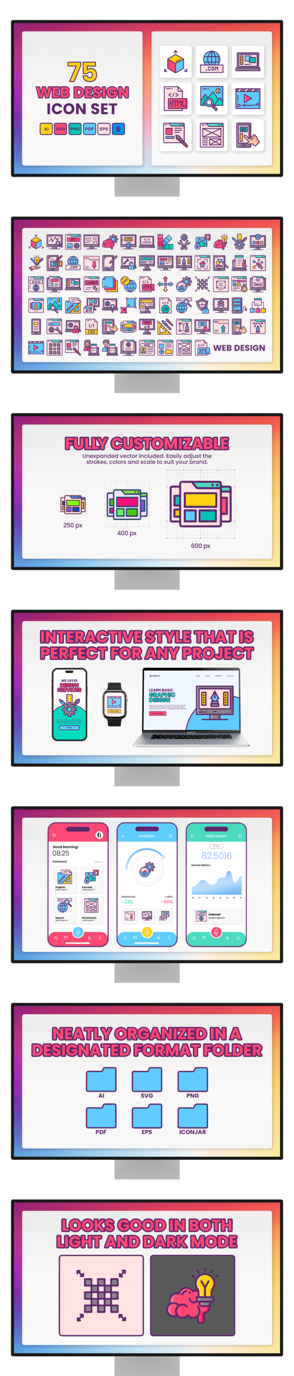 75 Frontend Icon Set - Flat Icons