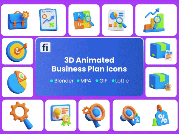 Animated icons - Flat Icons