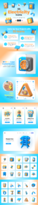 3D Electricity Icon Set - Flat Icons