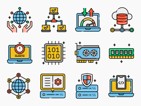 75 Software Engineering Icon Set - Flat Icons