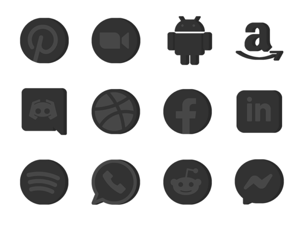Black App Icon Set - Free - Flat Icons