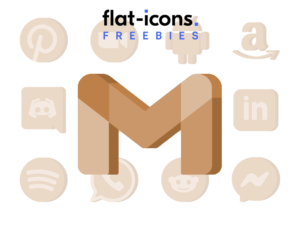 Brown Gmail Icon - Free - Flat Icons