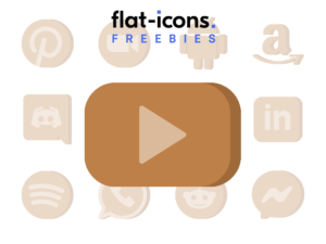 Brown YouTube Icon - Free - Flat Icons