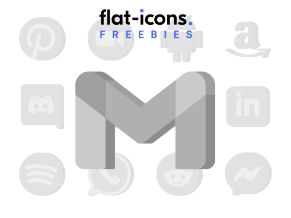 Gray Gmail Icon - Free - Flat Icons