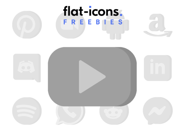 Gray YouTube Icon - Free - Flat Icons