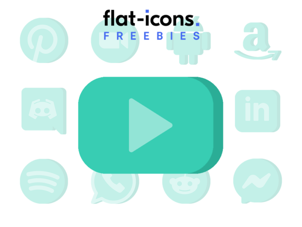 Teal YouTube Icon - Free - Flat Icons