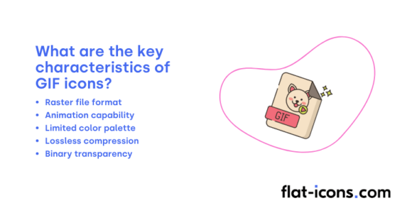 GIF icons: definition, key characteristics, uses, and examples - Flat Icons