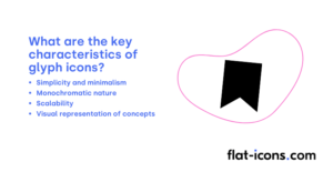 Glyph icons: definition, key characteristics, uses, and examples - Flat ...